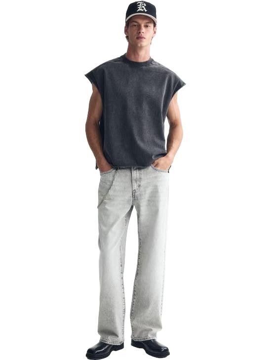 H&M Relaxed Fit Straight Leg Denim Jeans
